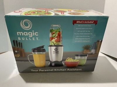 The Original Magic Bullet 11 Piece Set Blender & Mixer, Small, Silver ...