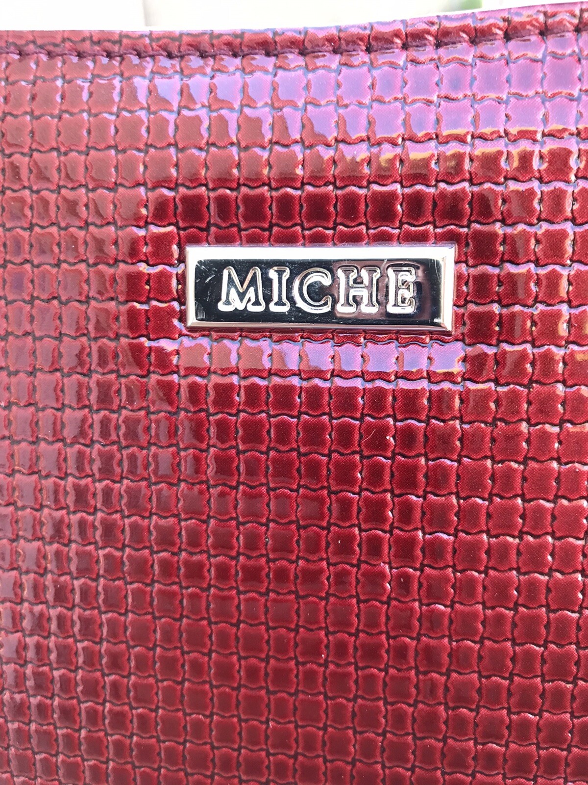 Miche Alice Shell Cover Maroon Red Alligator (Base Handles Not Included ...