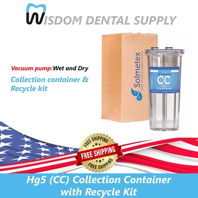 Solmetex Hg5 Collection Container Recycling, Amalgam Separator Filter ...