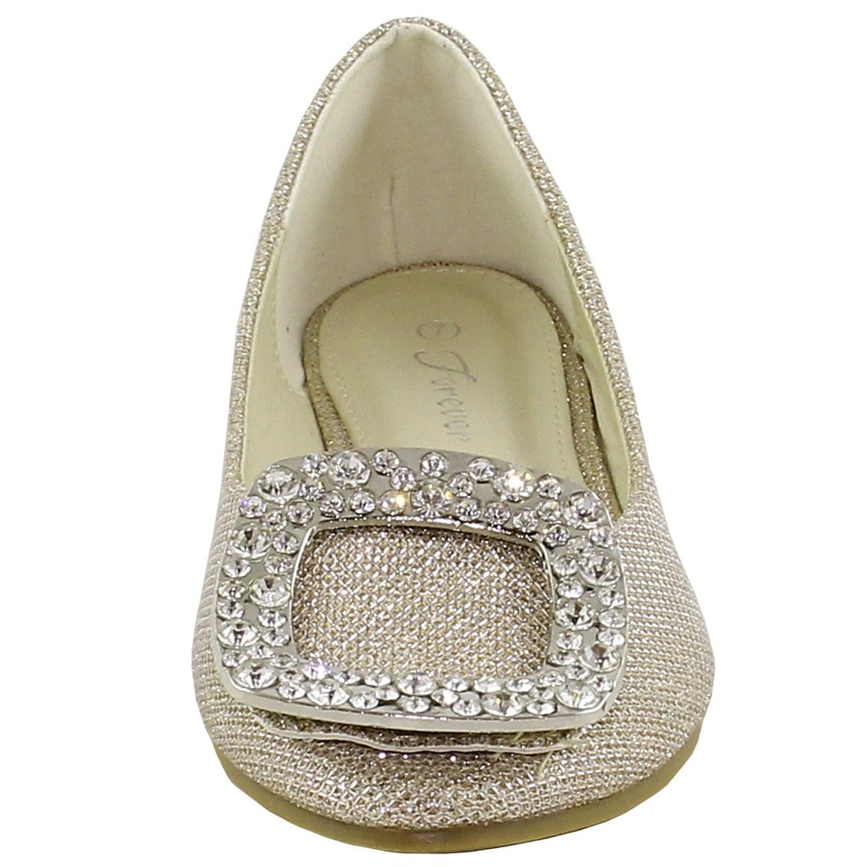 New women's shoes rhinestones ballet flats blink formal wedding prom ...