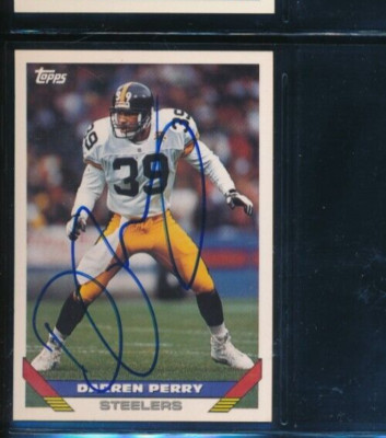 1993 Topps #399 Darren Perry Pittsburgh Steelers Signed Autograph (EO37 ...