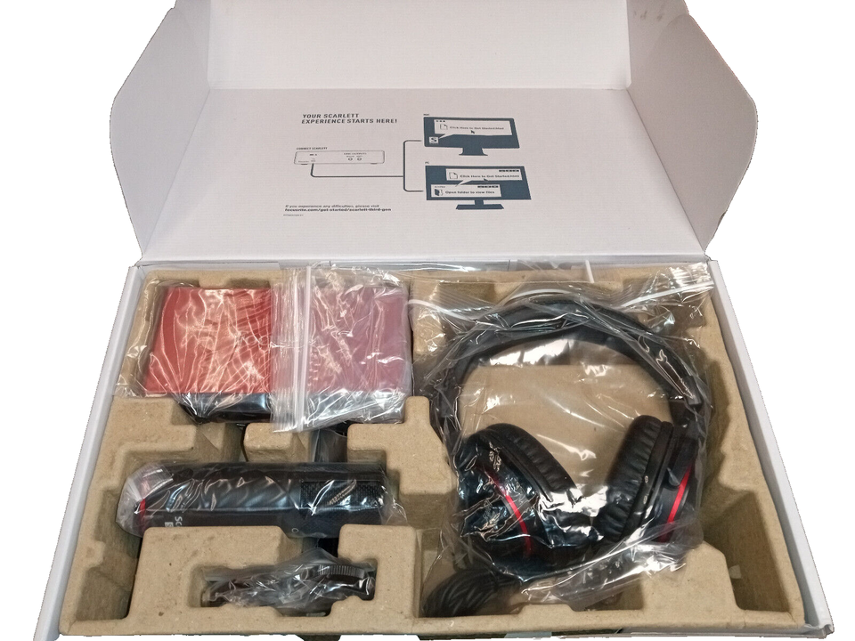 OPEN BOX!! MINT!! Focusrite Scarlett 2i2 Studio (3rd Gen) Recording ...