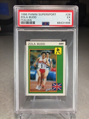 1986 Panini SuperSport Italian Zola Budd #28 - PSA 5 - POP 1 (none ...
