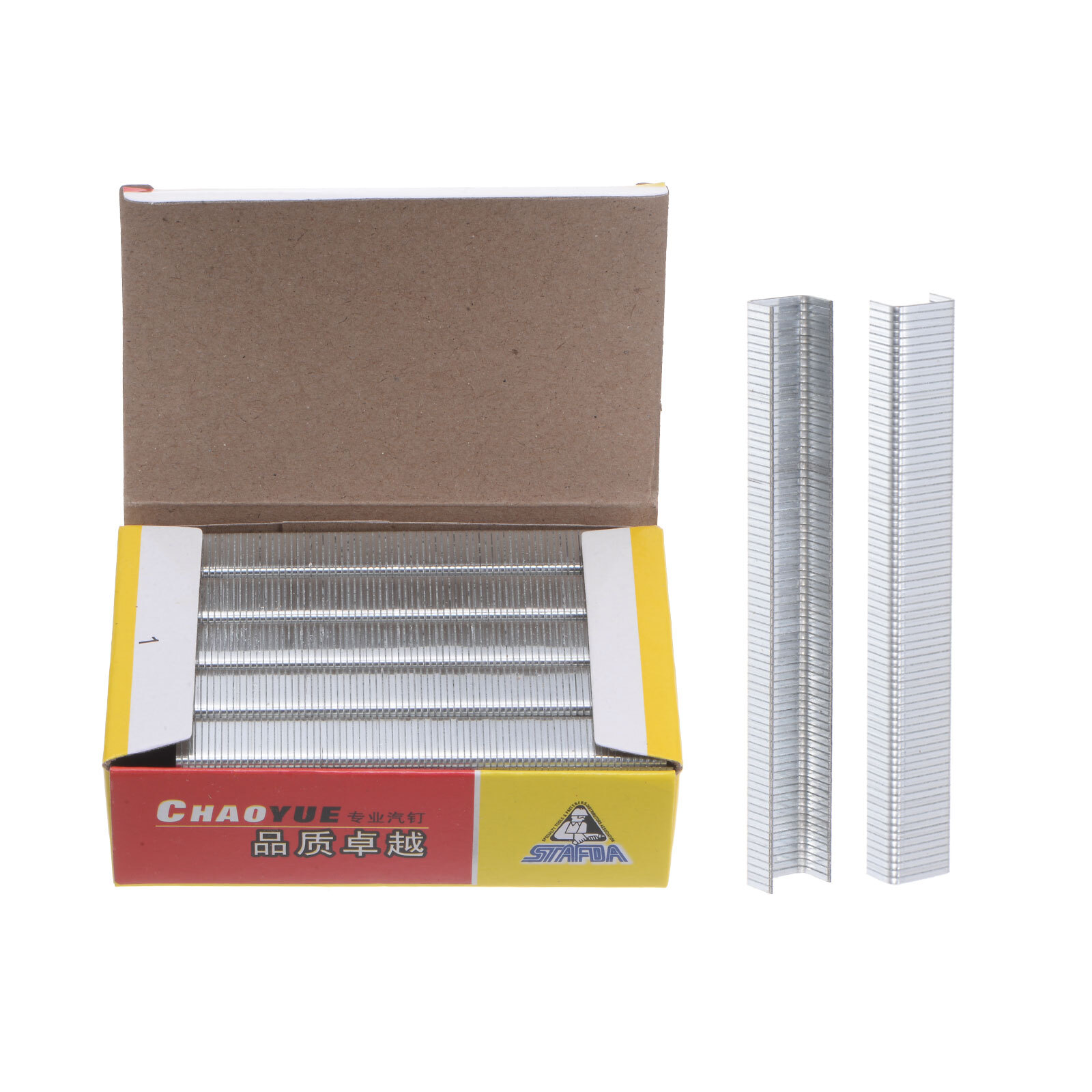 2600pcs 1008J 20Ga Crown Staples 2/7" U-shaped Brad Nails, Silver Tone ...