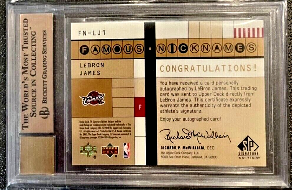 20/25 Lebron James 2003 SP Signature Edition RC Inscription The KING ...