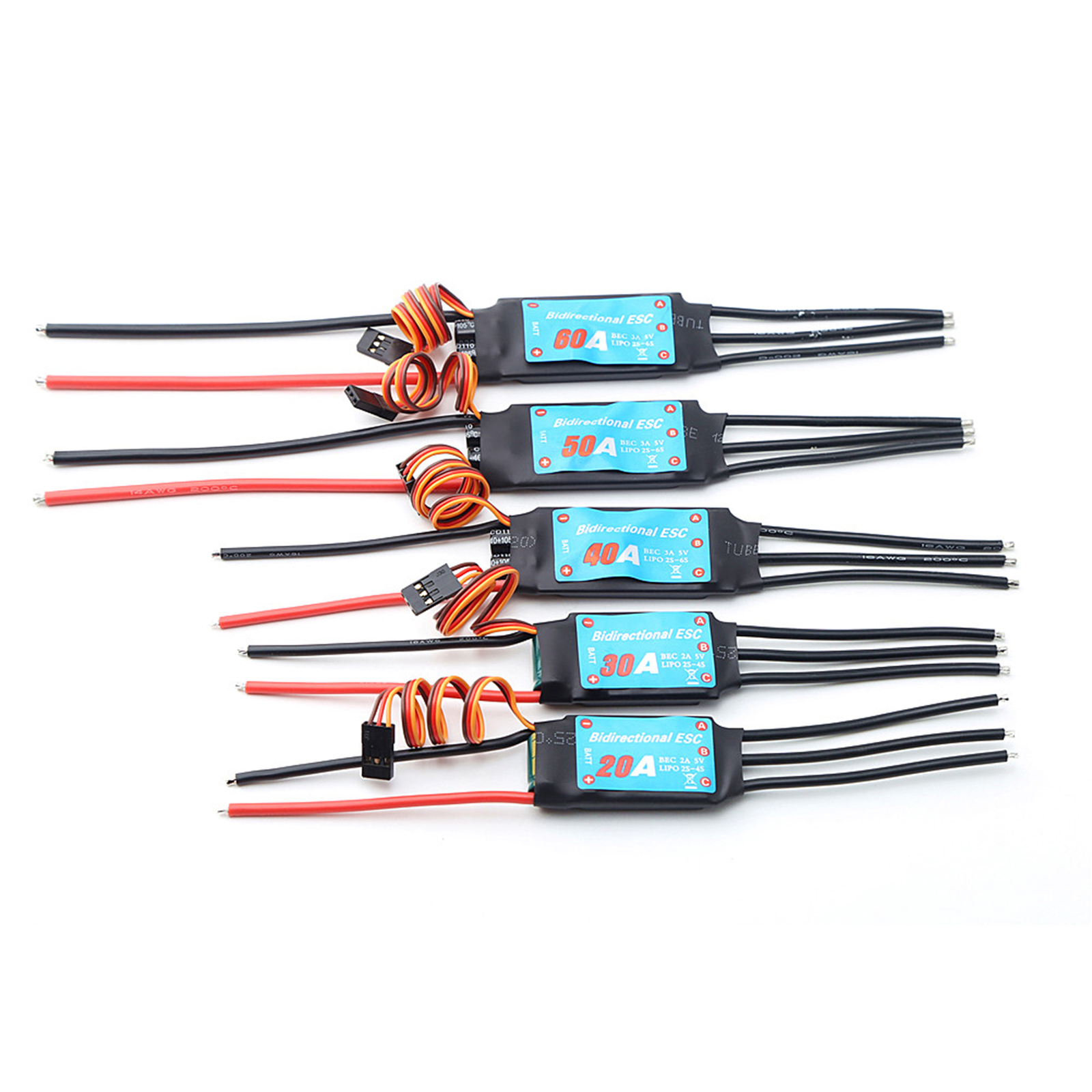 40A Brushless Bidirectional Electronic Speed Controller for RC Car Boat ...