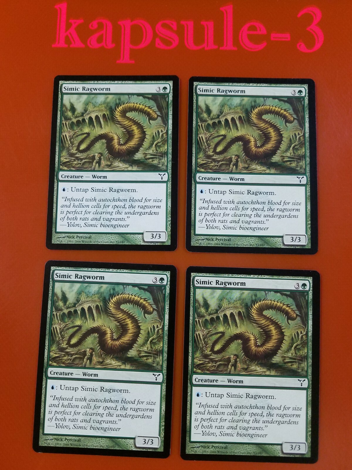 4x Simic Ragworm | Dissension | MTG Magic Cards | eBay