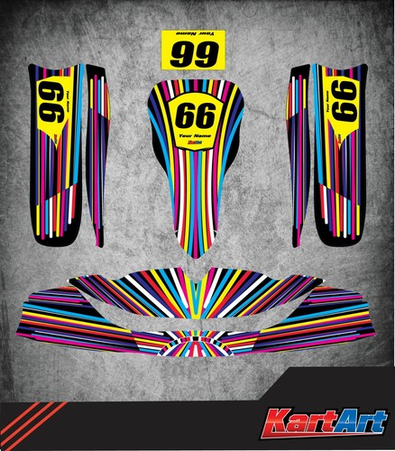Tony Kart OTK M6 full custom KART ART sticker kit VIVID STYLE ...