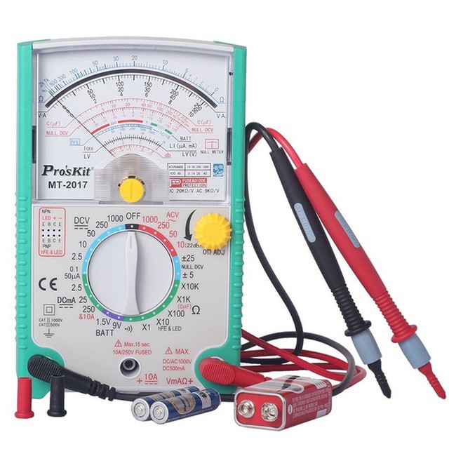 ProsKit MT-2017 Protective Function Analog Multimeter Null Capacitance ...