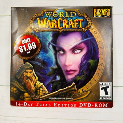 World Of Warcraft Trial Edition PC Video Game Blizzard 14 Day Free DVD ...