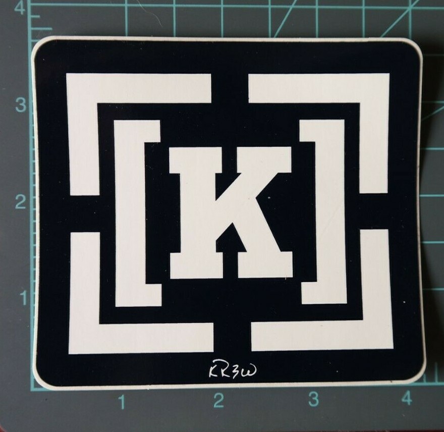KR3W skateboard clothing company logo sticker, Powell, Santa Cruz, Alva ...