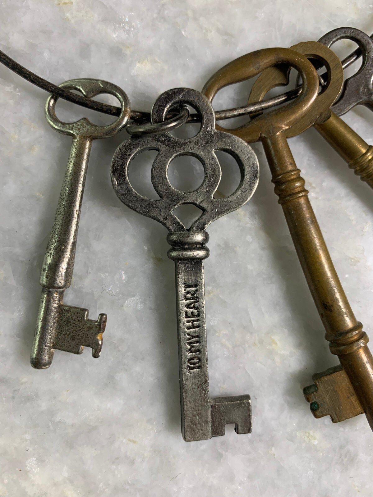 Antique Skeleton Keys Prison Jail Jailer Guard Key Ring Holder "Key to ...