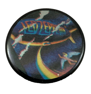 Vintage Led Zeppelin Pin Button Badge Rainbow Blimp Circle Pin 1.25 ...
