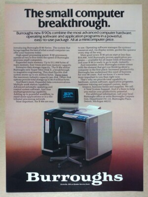 1980 Burroughs B90 Computer System vintage print Ad | eBay