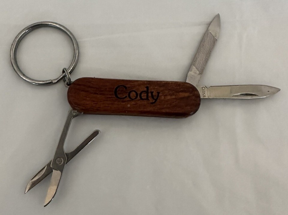 Multi-Tool Knife Scissor Filer With Key Ring Name Cody | eBay