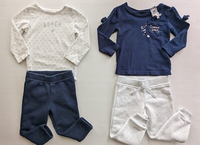 4 Pc's Size: 12-18 Months Catter Space Shirt, One-Piece Top & 2 Sweat ...