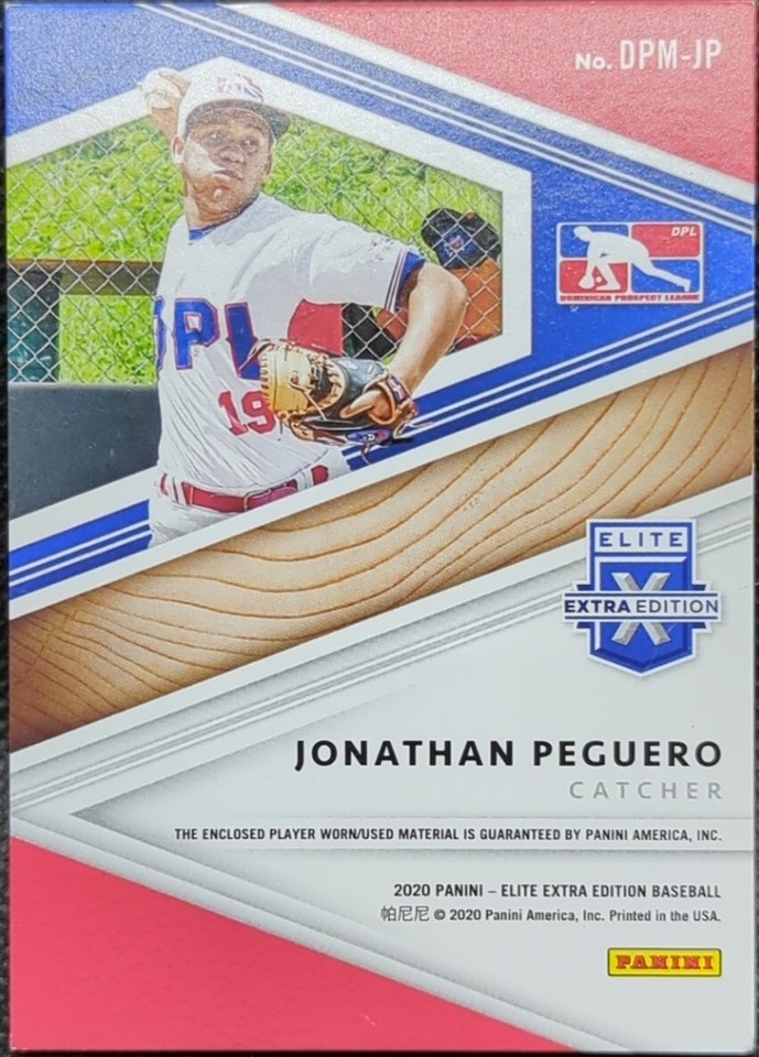 JONATHAN PEGUERO 2020 Elite Extra DPL JUMBO Jersey LAUNDRY TAG LOGO ...