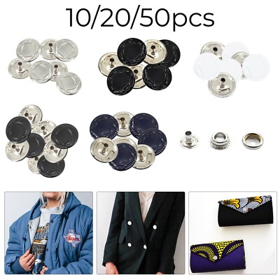 Press Stud Snap Fasteners Heavy Duty DIY for Craft Clothing Jackets ...