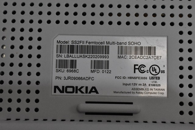 Nokia SS2FII Femtocell Multi-Band SOHO AT&T Cell Booster - Grey for ...