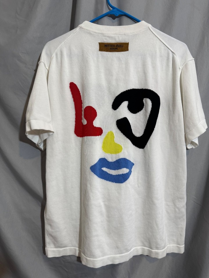 LOUIS VUITTON LV Face Graphic Knit Short Sleeve Geometric Pattern | eBay