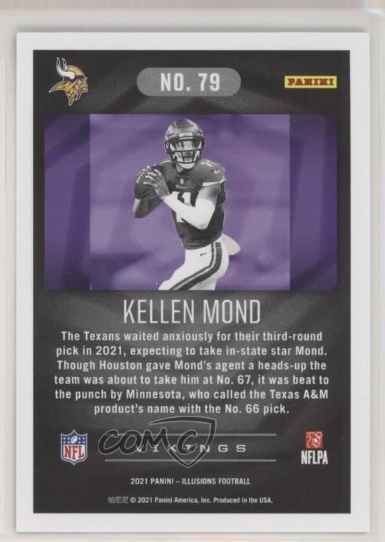 2021 Panini Illusions Retail Kellen Mond #79 Rookie RC 8x7 | eBay