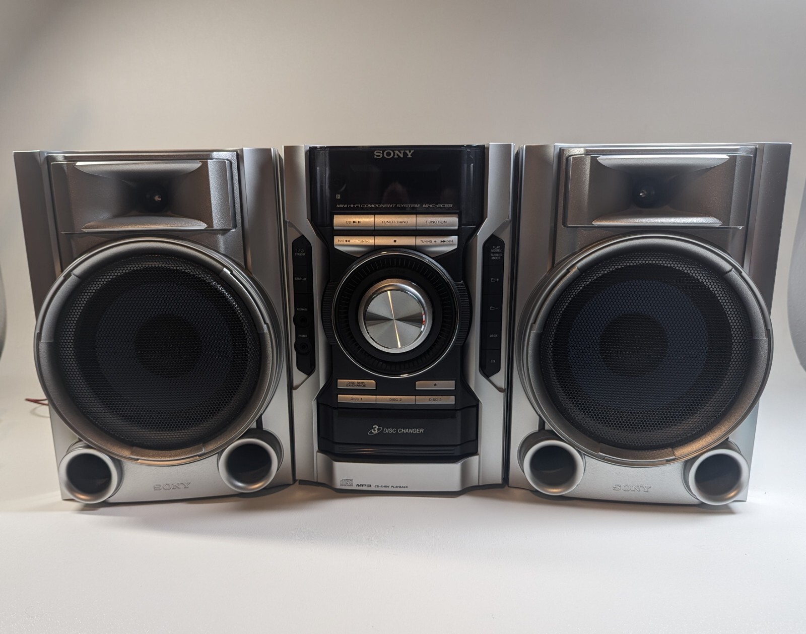 Sony MHC-EC55 HiFi CD Changer 3-Disc Mini Component System Stereo AM/FM ...