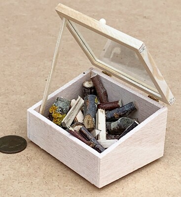 Dolls House Wooden Outside Storage Box & Loose Logs 1:12 Scale ...