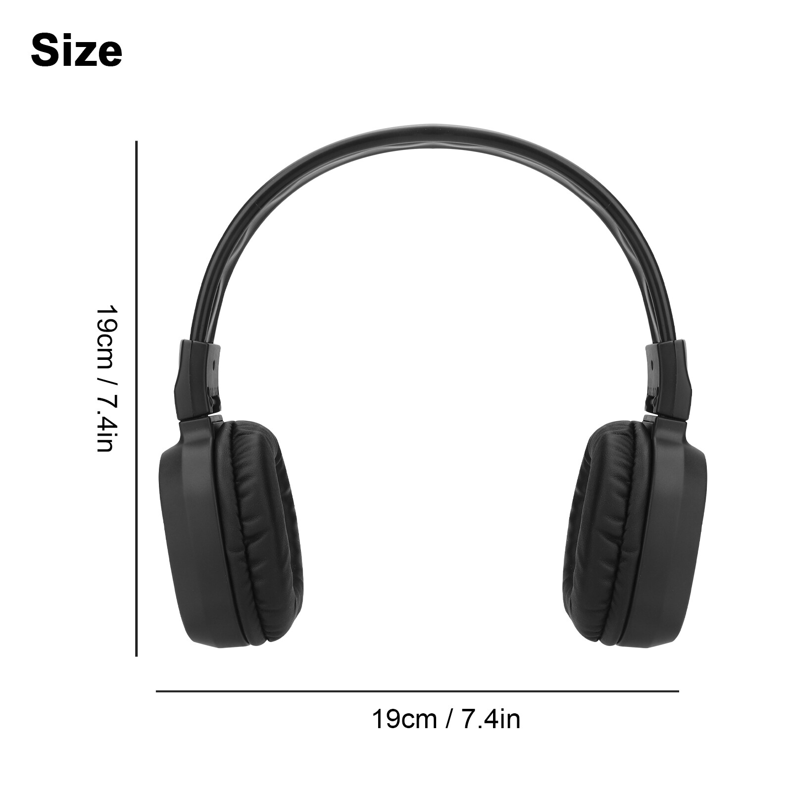 Portable FM Radio Headphones Wireless Reception Stereo Foldable Over ...