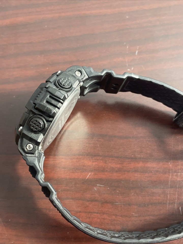 Armitron Pro Sport Watch-Black Band WR330FT Dual Time (New Battery) | eBay