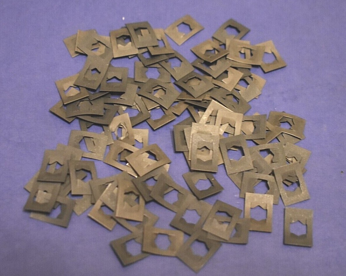 1/4" Stud Size Flat Speed Nuts 7/16" x 5/8" (100) Emblems Scripts ...