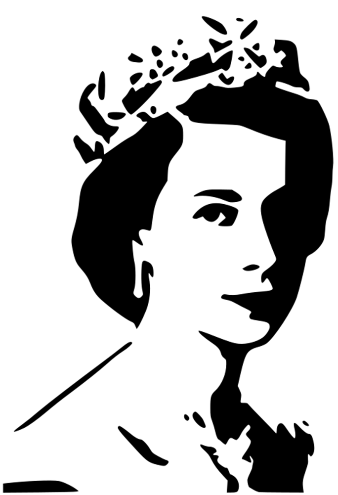 Queen Elizabeth Stencil