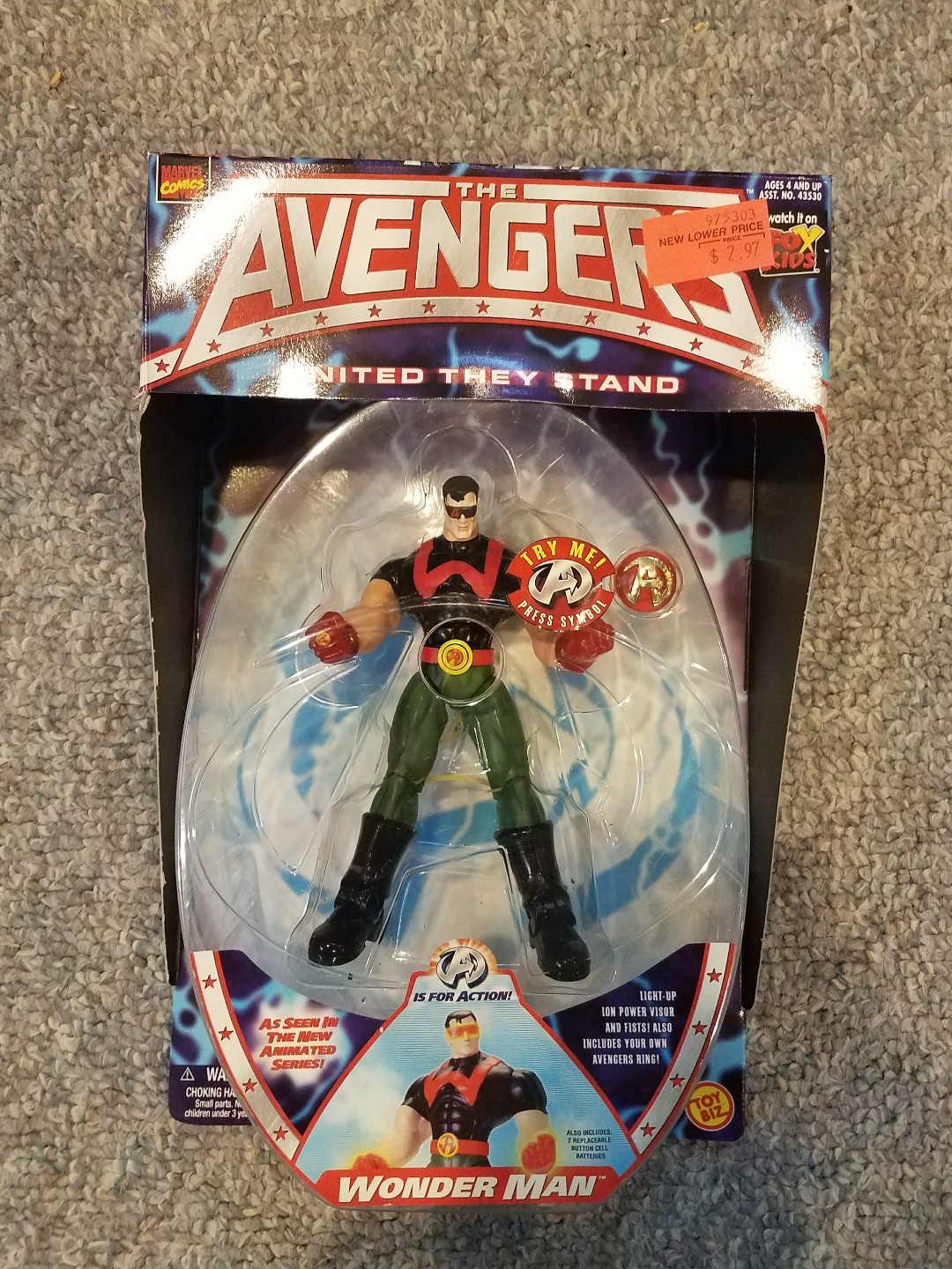 Marvel Comics The Avengers WONDER MAN Action Figure Toybiz Light Up | eBay