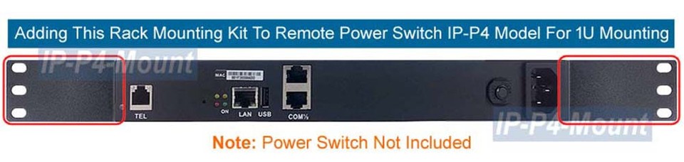 1U Rack Mounting Ears For 19" IP-P4 IP-P3 IP-P4S IP-P3S PDU Rack ...