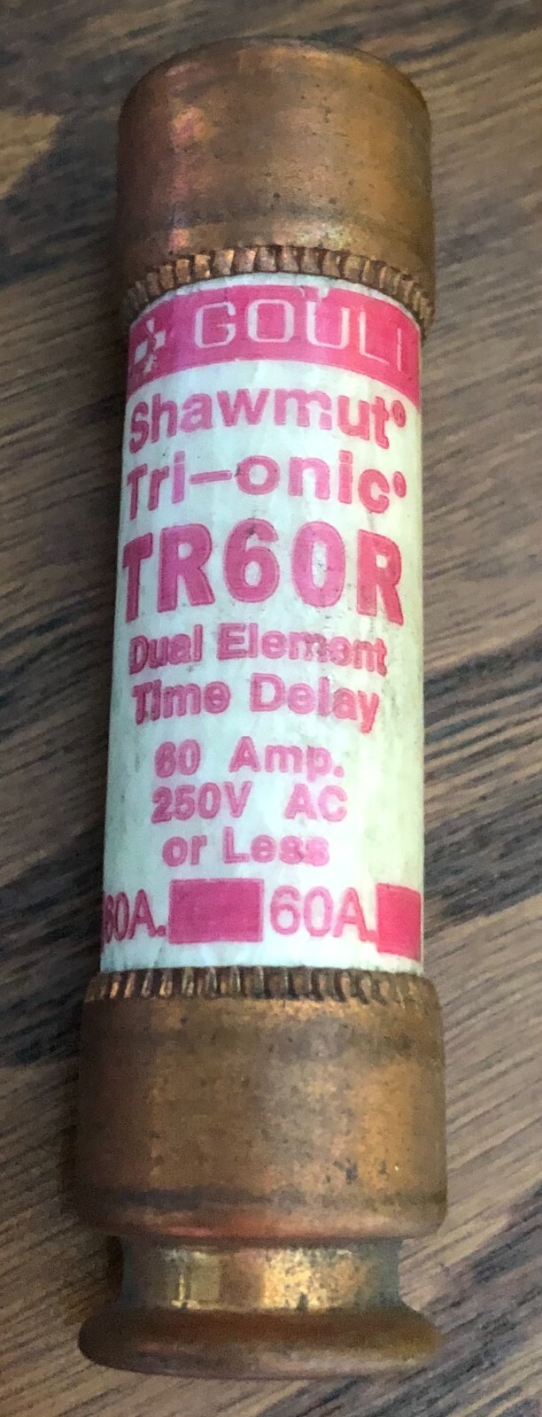 Gould Shawmut TR60R Tri-Onic Dual-Element Time Delay Fuse 60A 250V | eBay