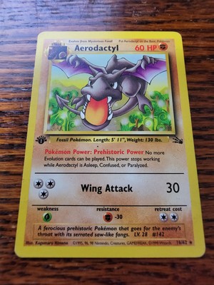 MP* Pokémon TCG Aerodactyl Fossil 16/62 Regular 1st Edition Rare | eBay
