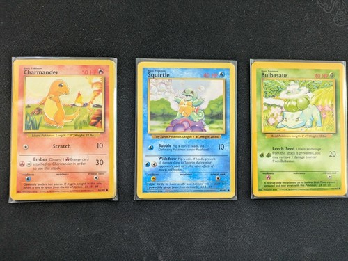 Vintage Gen 1 Starter Pokémon Lot – Bulbasaur, Charmander, Squirtle | eBay