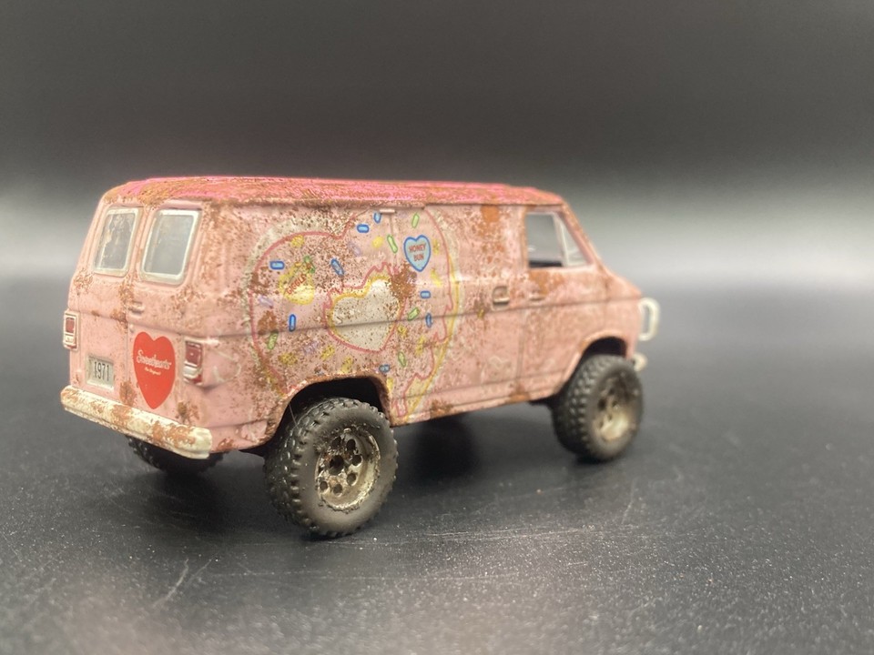 1971 Chevy Van 4x4 Weathered Rusty 1/64 Barn Find Diecast Custom M2 ...
