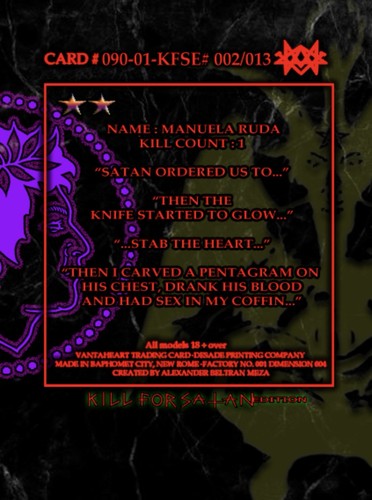 Manuela Ruda Vampire Satan * Trading Card Pearl Print. | eBay