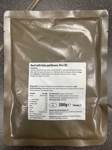 British Army MOD Ration Pack Meals Camping MRE Food Survival Scouts ...