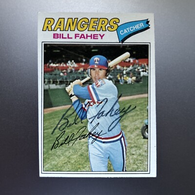 BILL FAHEY 1977 TOPPS AUTOGRAPHED SIGNED AUTO BASEBALL CARD | eBay
