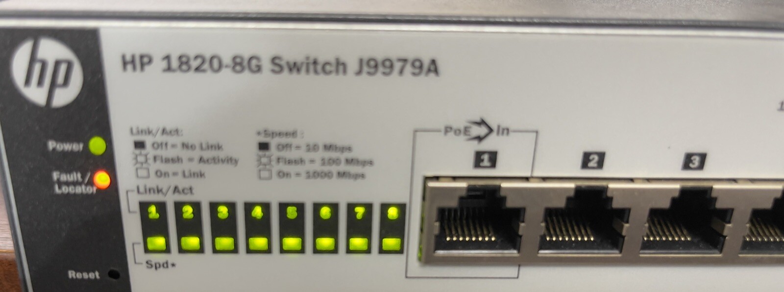 HP 1820-8G Switch J9979A 8-Port Ethernet Switch | eBay