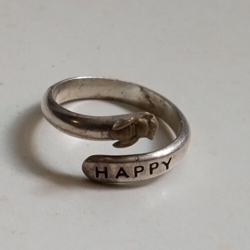 Vintage Kathryn Riechert Sterling Silver "Bee" Happy Ring Sz 7½ | eBay