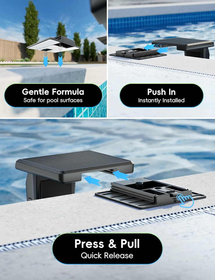 Solar Pool Lights Only for Inground Pool, 10-Color 4-Mode Light Sensing ...