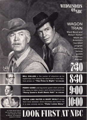 1960 NBC Television: Wednesdays on NBC, Wagon Train Vintage Print Ad | eBay