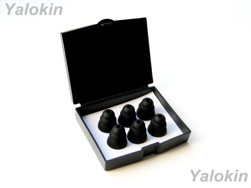 NEW 6pcs (M-LB) Triple Flange Replacement Adapters for Shure In Ear ...