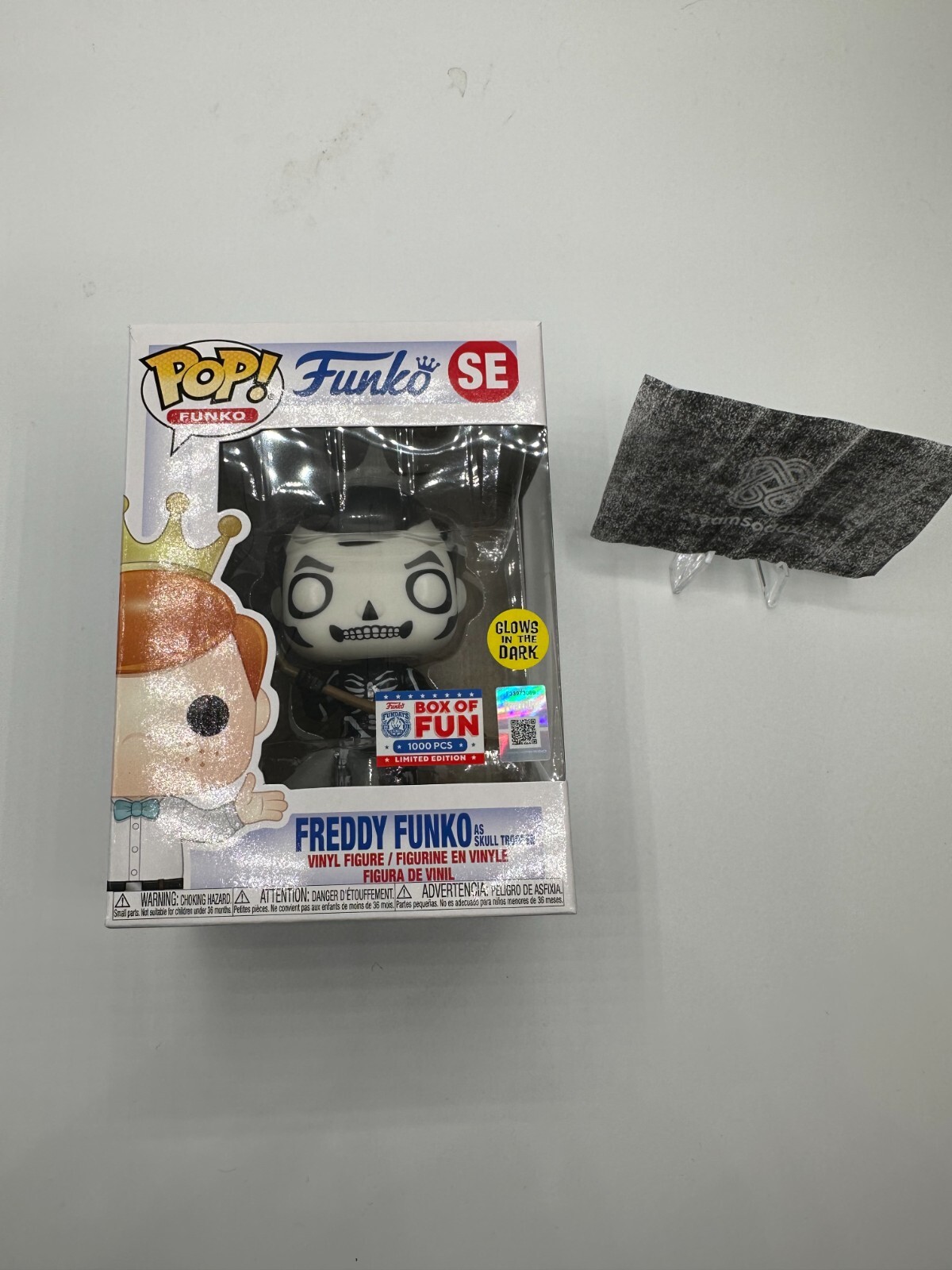 Funko Pop Fundays 2021 Box of Fun Freddy as Skull Trooper Fortnite GITD ...