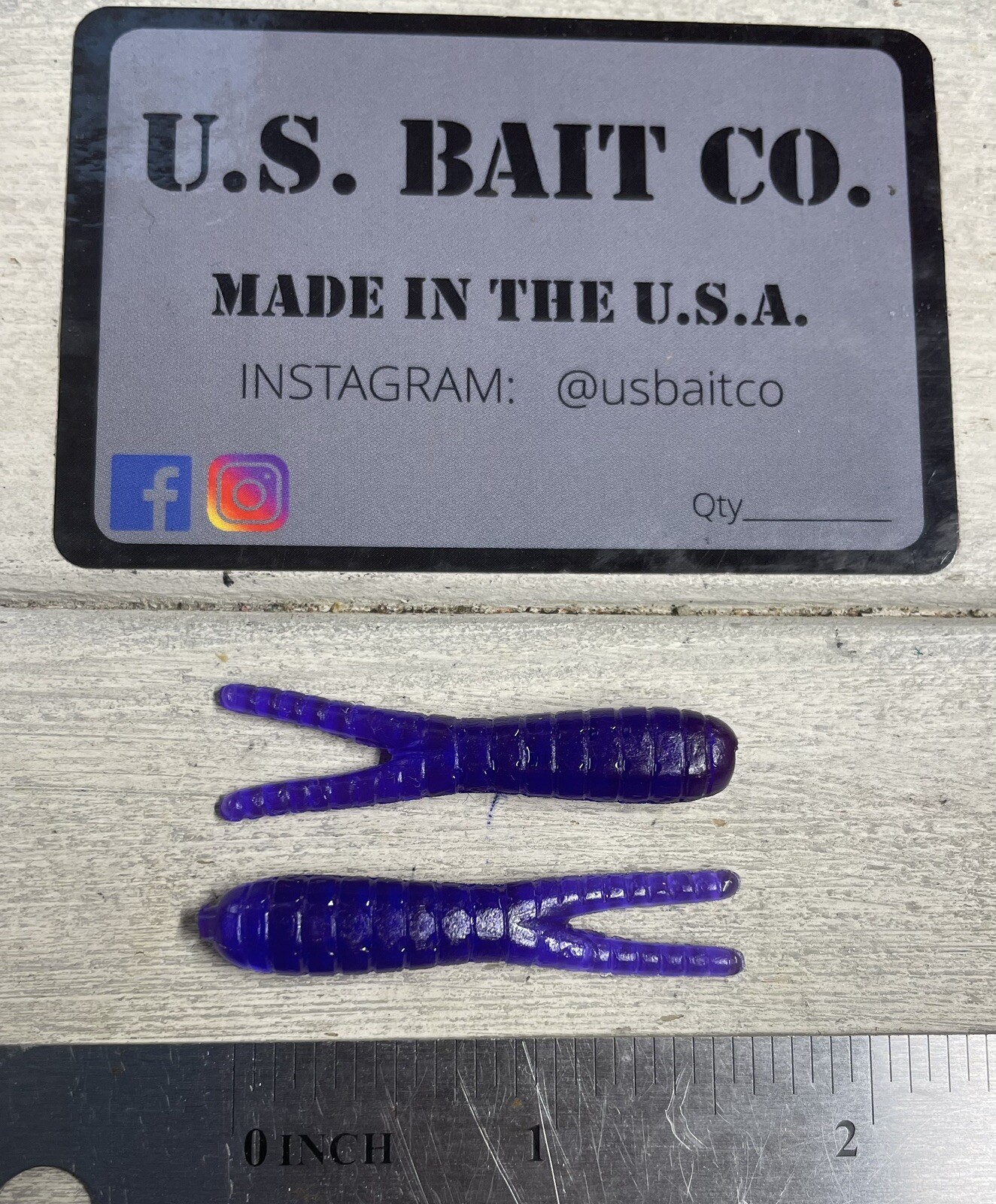 crappie lure 1.5” Beetle Spin Bodies Black Grape Lot Of 40 Split Tail ...