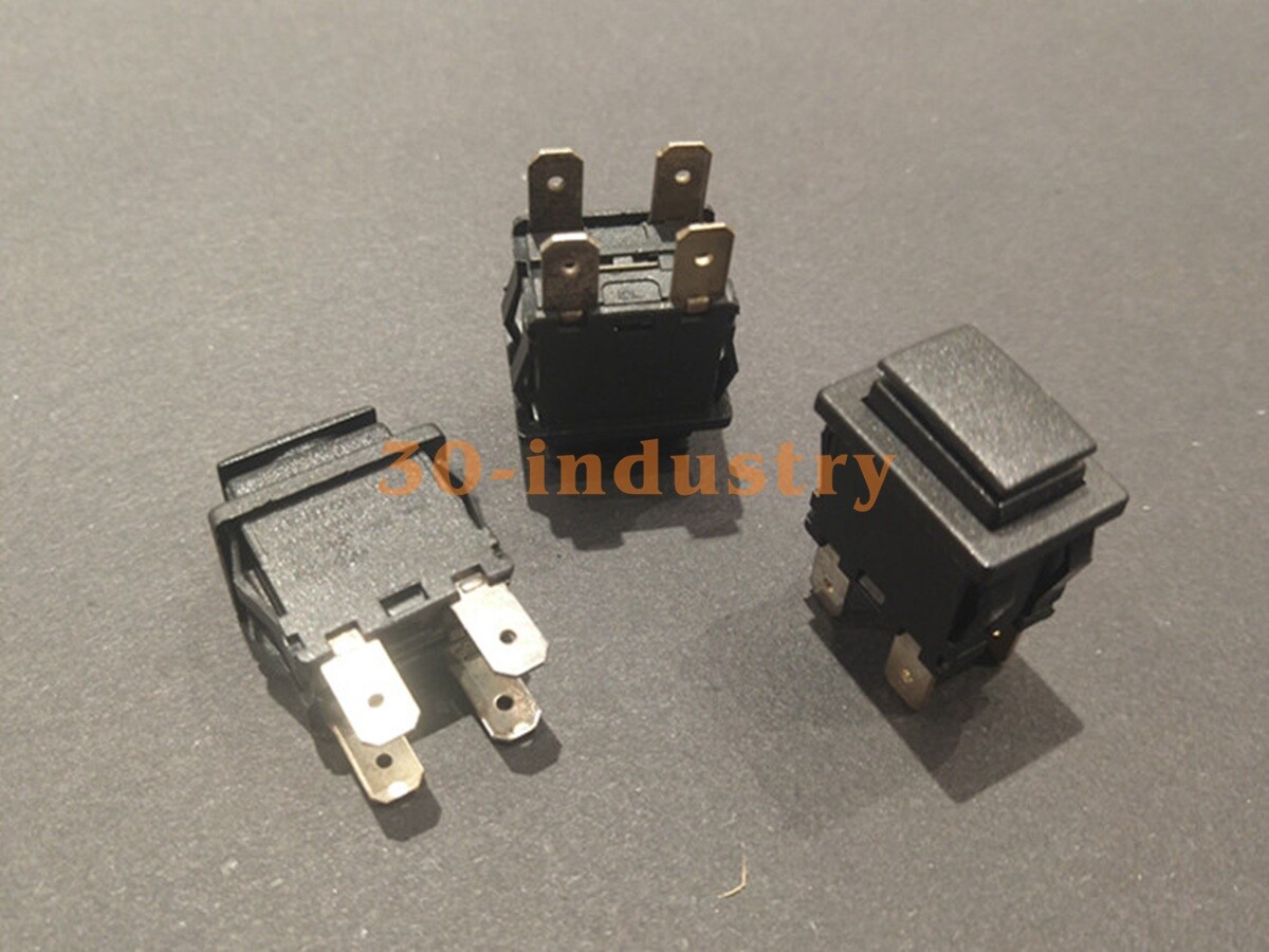 QTY:1 LIGHT COUNTRY lockless Self-reset Switch 4-pin Red Cover LC83 15A ...