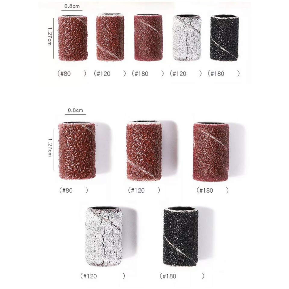 UK Nail Drill Bits Sanding Bands Gel Polish Remover Electric E-File ...