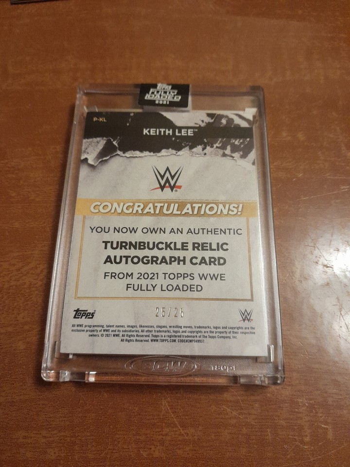 2021 Topps WWE AEW Fully Loaded Keith Lee Autograph Turnbuckle Relic #D ...